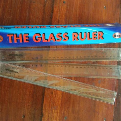Penggaris Plastik Garisan Mika Glass Ruler
