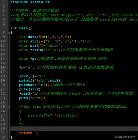 c语言基础语法第七章字符串 demo1 初识字符串 csdn博客