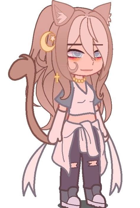 An Anime Character With Long Hair And Piercings On Her Ears Wearing