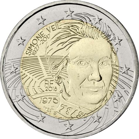 2 Euros Simone Veil 1975 Valeur Communauté MCMS Nov 2023