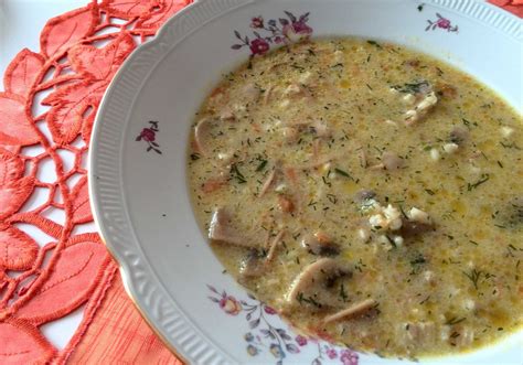 Zupa pieczarkowa z kaszą bulgur DoradcaSmaku pl