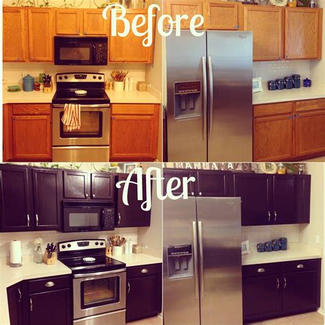 Kitchen Makeover For About Give Your Orange Oak Cabinets A