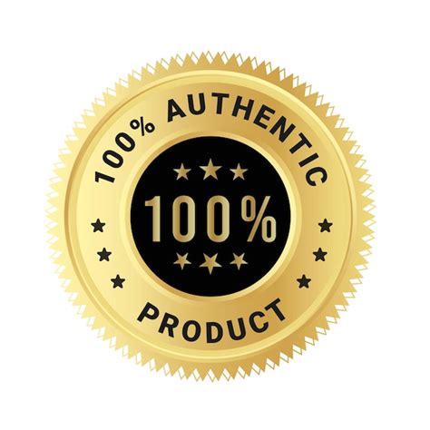 Premium Vector Authentic Product Label 100 Percent Authentic Product
