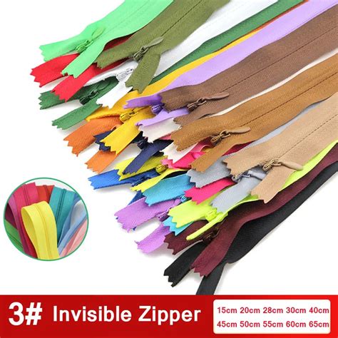 10pcs 3 6 Inch 26 Inch 15cm 65cm Nylon Invisible Zippers For Tailor
