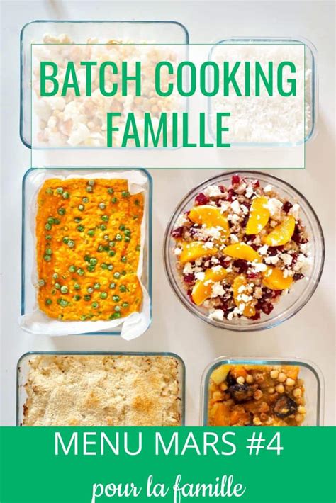 Batch cooking Mars 4 pour la famille Cuisinez pour bébé