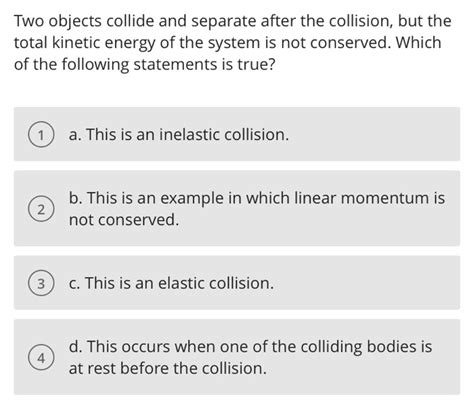 solved two objects collide and separate after the collision