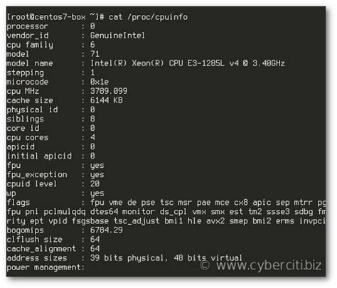 How To Find Out CPU Information On CentOS Linux 7 X 8 X Stream NixCraft
