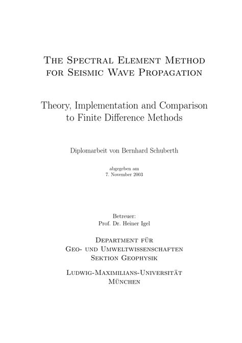 pdf the spectral element method for seismic wave propagation