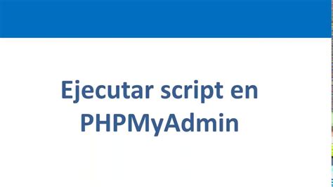 Dise O De Base De Datos Mariadb Mysql Phpmyadmin Script Sql