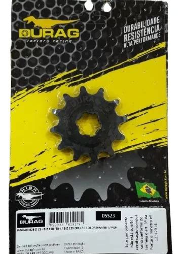 Pinhão 12 Dentes Biz 100 Biz 125 Biz 110 P428 Durag MercadoLivre