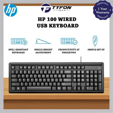 Hp Kb Wired Usb Keyboard Un Aa Shopee Malaysia