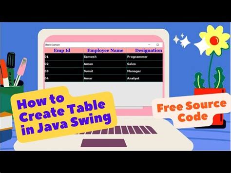 HOW TO CREATE TABLE IN JAVA SWING JTABLE CLASS In JAVA SWING JTable