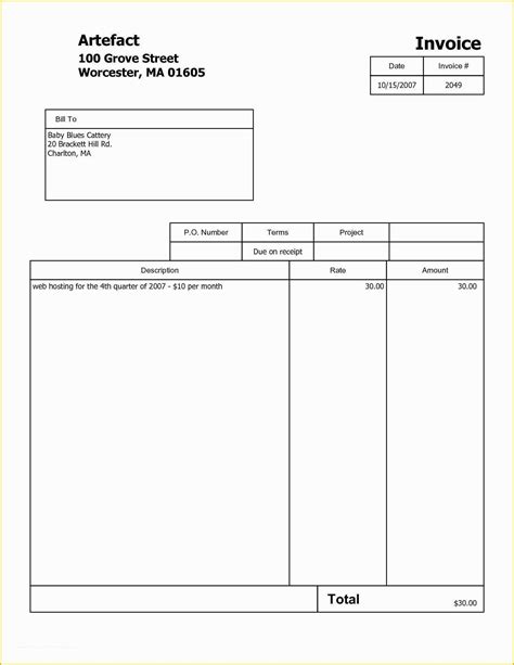 Editable Invoice Template Pdf Logo