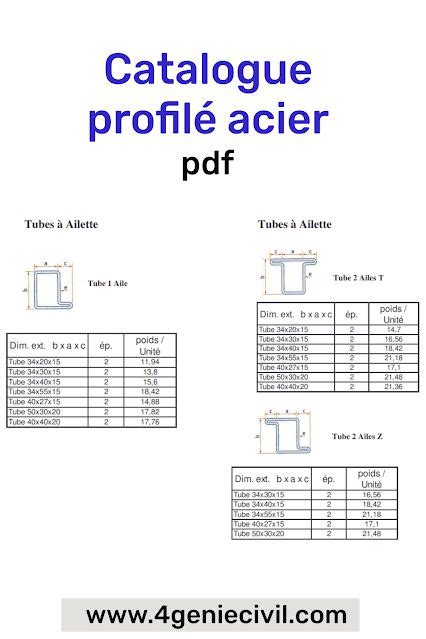 Catalogue profilé acier pdf en 2023 Profilé acier Poutre acier Acier