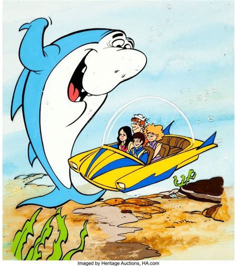 An Image Of A Cartoon Character Riding On A Jet Boat With People In The