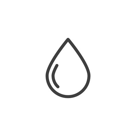Vector Sign Of The Water Drop Symbol Is Isolated On A White Background
