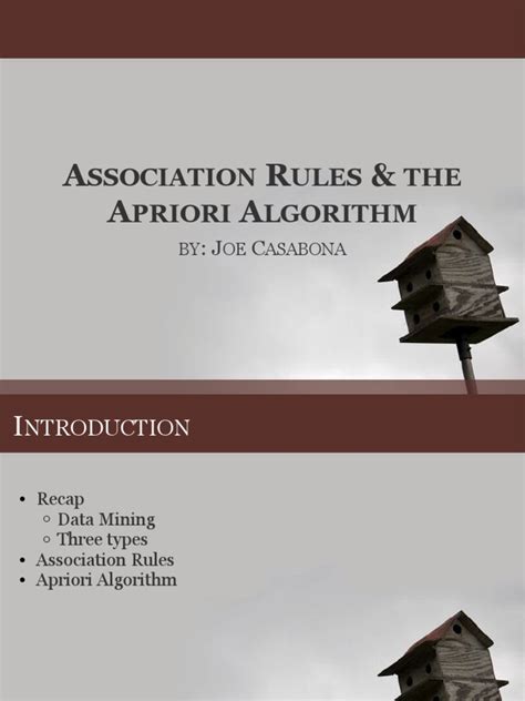 association rules the apriori algorithm pdf