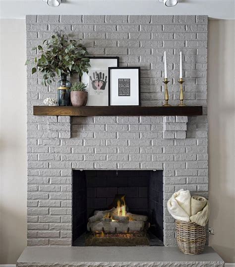 Painted Red Brick Fireplace Makeover Ideas Homyracks