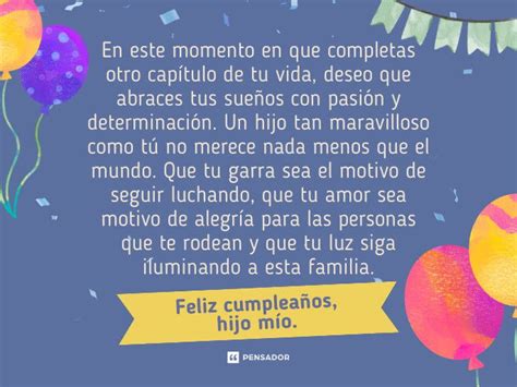 Las mejores 62 felicitaciones de cumpleaños para hijo Pensador