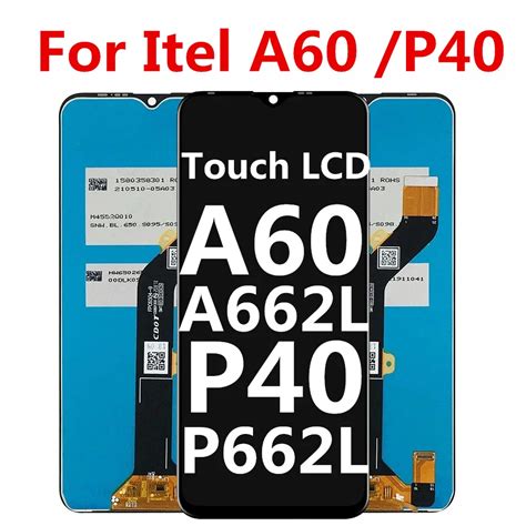 6 6 Original Black For Itel A60 A662L Itel P40 P662L LCD Display Touch