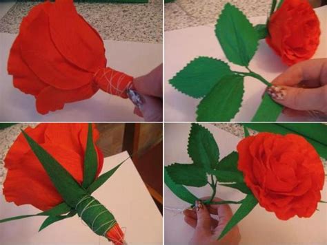 Розы из гофрированной бумаги делаем своими руками пошагово