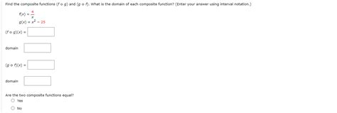 solved find the composite functions fog and gof what is
