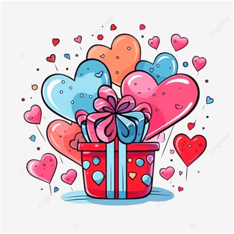 Sorteo Colorido Con Tema Del Día De San Valentín PNG dibujos Fondo Del