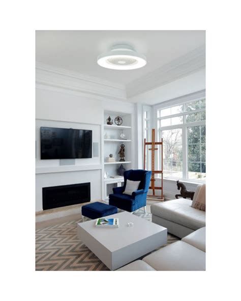 Ventilador de techo inteligente blanco 35W Ø65cm plafón LED 70W control