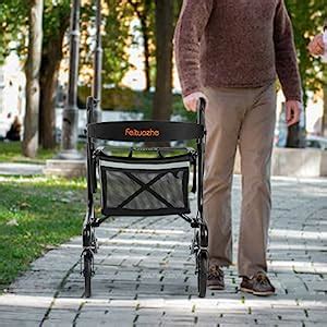 Leichter 5 5kgs Carbon Fiber Walker für Senioren mit Sitz Rollator