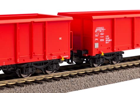 Piko 58234 H0 Set Offene Güterwagen Eaos DB AG V mit Sandladung Neuheiten