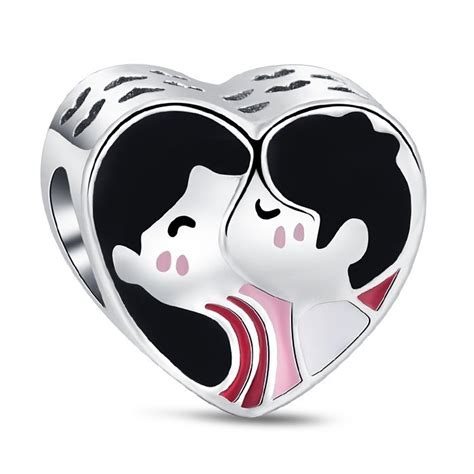 Zawieszka Srebro 925 Charms Koralik Do Pandora Zakochana Para Sfera