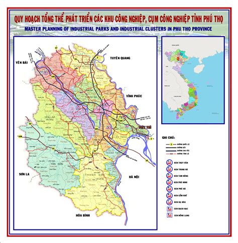 Bản đồ hành chính tỉnh Phú Thọ khổ lớn năm 2022