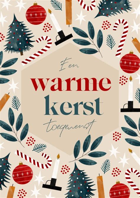 Kerstkaart Warme Kerst Met Illustraties Kaartje2go