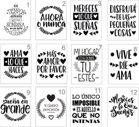 Frases Vinilo Adhesivas Para Frascos Botellas Impermeable