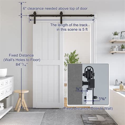 Smartstandard X Inch White Barn Door Slab Mdf Non Bending Sliding