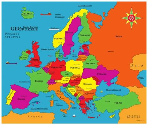 Mapa Europy Puzzle Online