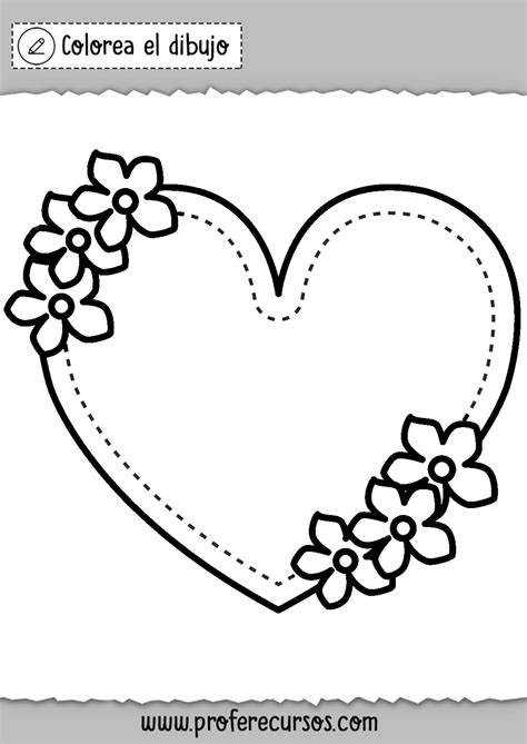 10 Dibujos De Corazones Para Imprimir Y Colorear Corazon Para Colorear