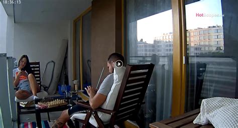 Reallifecam Leora And Guest Talk On Balcony And After Have Pussy Rub