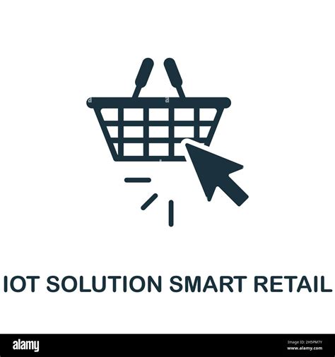 Smart Retail Icon Monochrome Sign From Iot Solution Collection