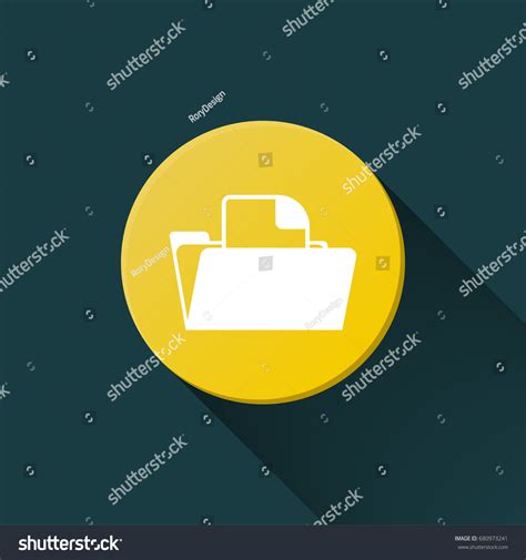 Document Folder Icon Stock Vector Royalty Free Shutterstock