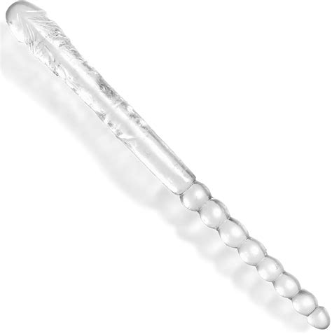 Double Ended Dildo 1889 Inch Anal Beads With Veins And Glans For Anal Vagina