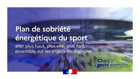 Lancement du plan de sobriété énergétique du sport Andiiss