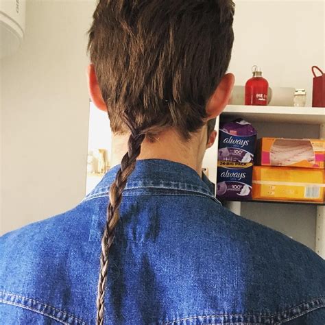 Rattail Rattailman Guy With Long Braided Rattail Mullet Hairstyle