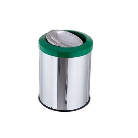 Lixeira Inox Tampa Flip Top Basculante 15 Litros Lixo CCM