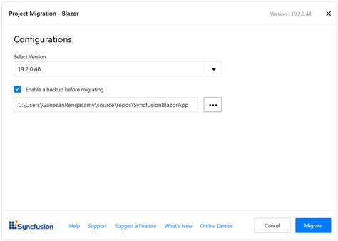 upgrading syncfusion blazor components to a latest version
