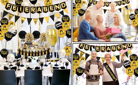 Ruhestand Deko Feierabend Girlande Endlich Rentner Luftballons