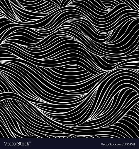 Black And White Curved Lines In A Seamless Pattern Stock 57 OFF