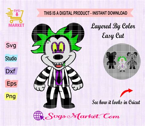Mickey Mouse Beetlejuice Svg Disney Halloween Svg Mickey Mouse