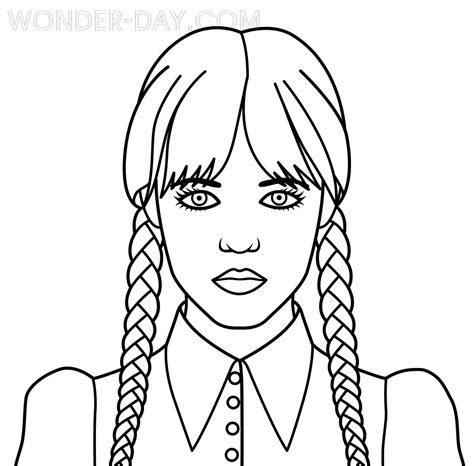 Disegni da colorare di Mercoledì Addams 22 Disegni da colorare