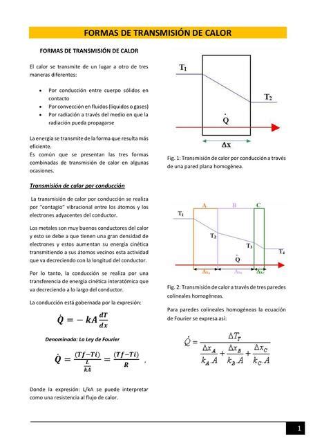 Formas de Transmisión de Calor Study Ingeniería uDocz